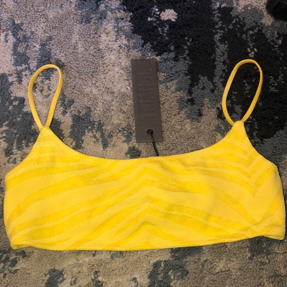 triangl swimwear | Swim | Yellow Zebra Sport Bra Swimsuit Top | Poshmark